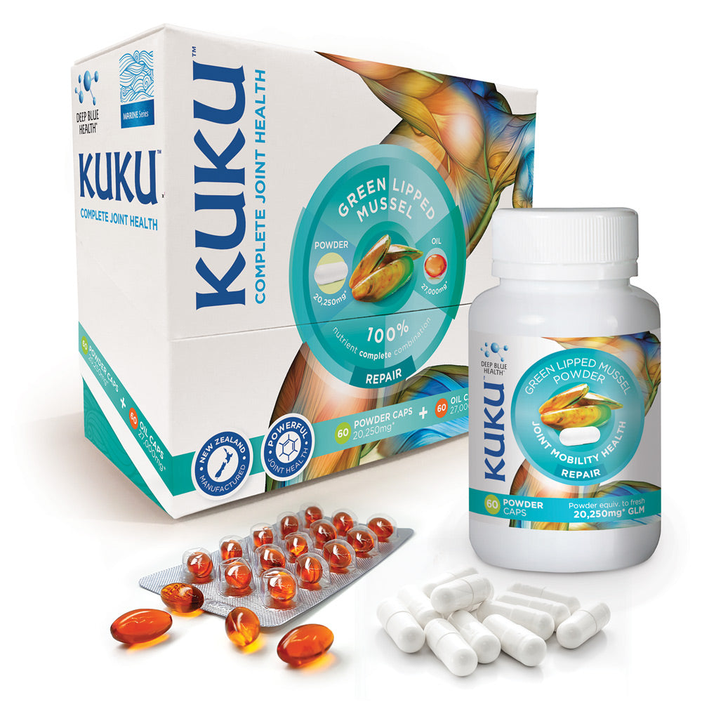 KUKU Premium Green Lipped Mussel Supplement - Deep Blue Health NZ