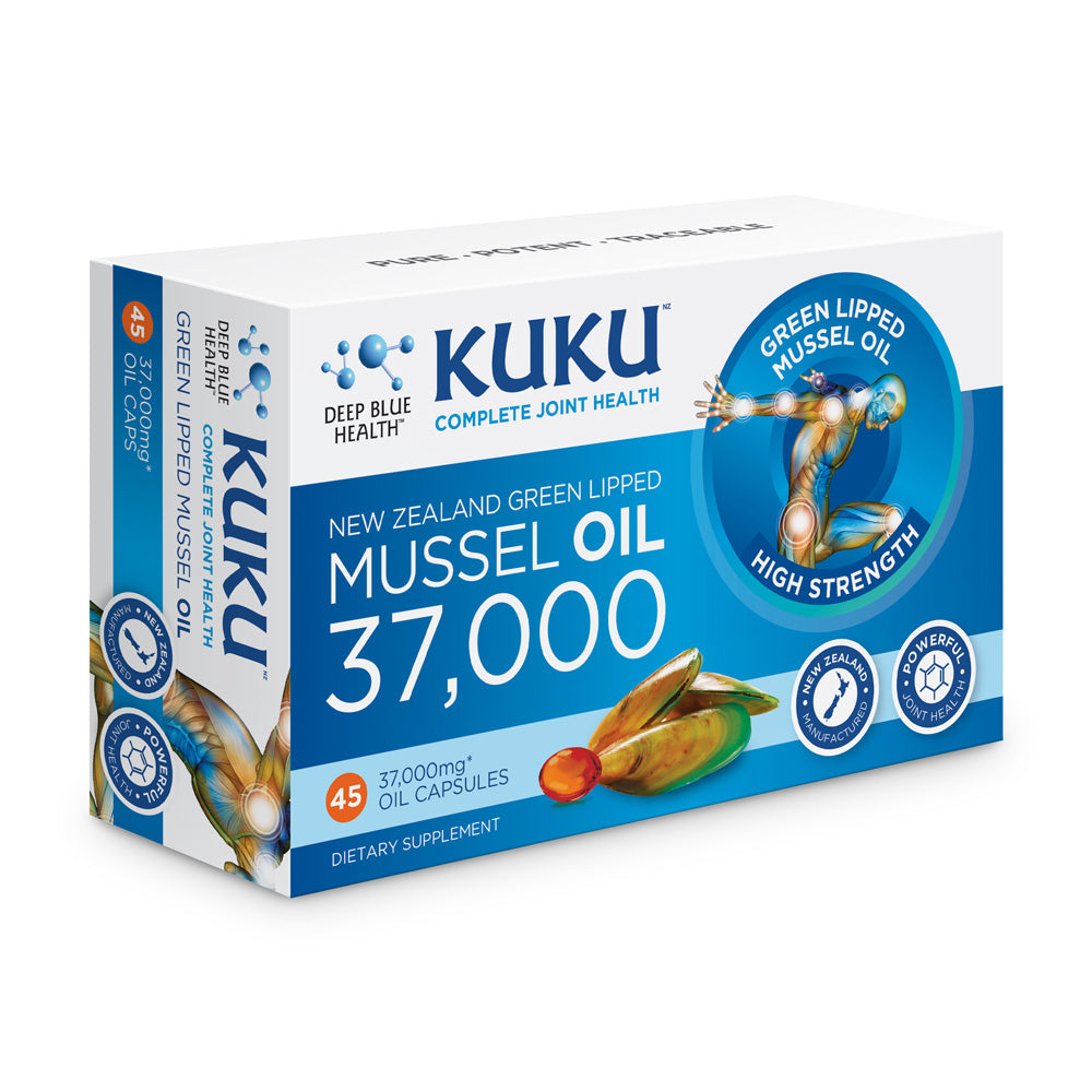 KUKU Mussel Oil 37,000 - High Strength - 45 caps | Joint Health NZ ...
